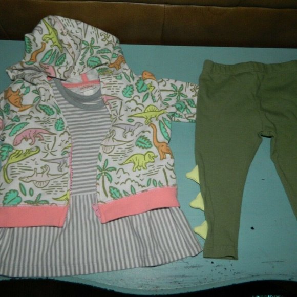 Cat & Jack | Matching Sets | Cat Jack Girls Dinosaur Baby Outfit 69 Months I47 | Poshmark